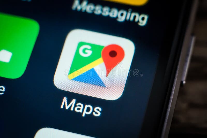 Application Icon Google Maps Editorial Photography - Image of marker ...