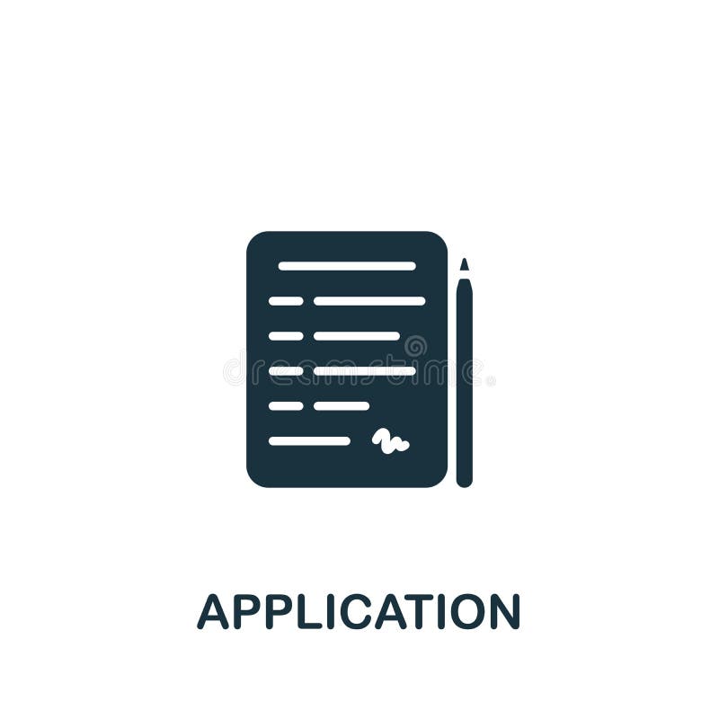 Application Icon. Monochrome Simple Recruitment Icon for Templates, Web ...