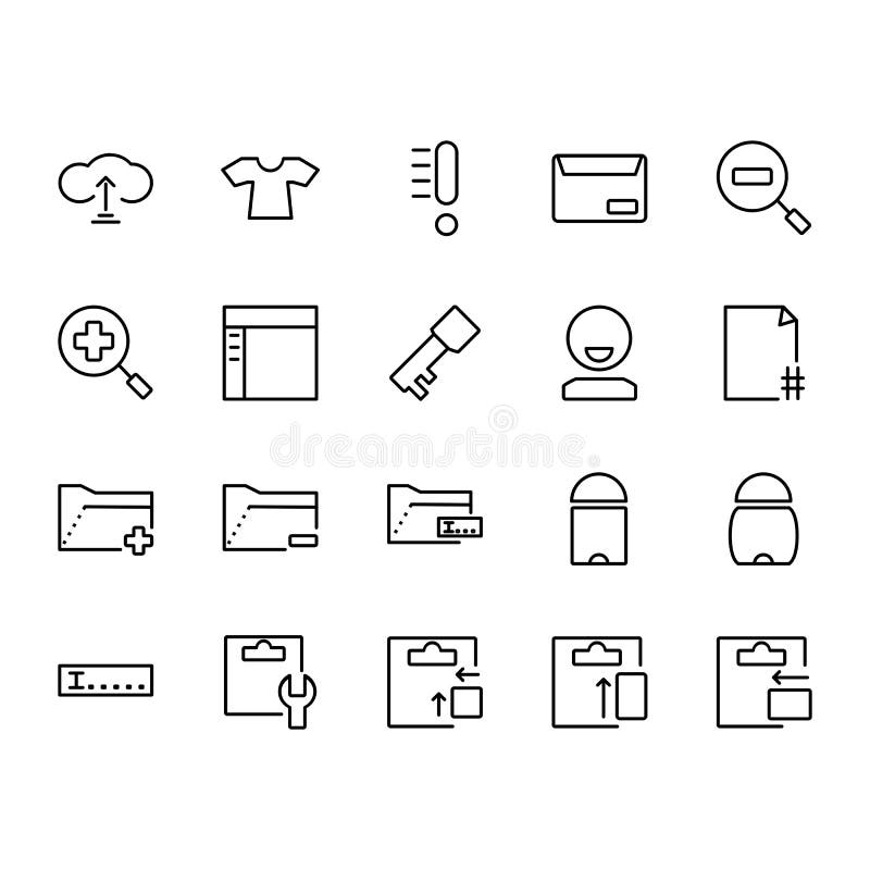 Application Icon Set Design Line Style Part 4. Perfect for Application ...