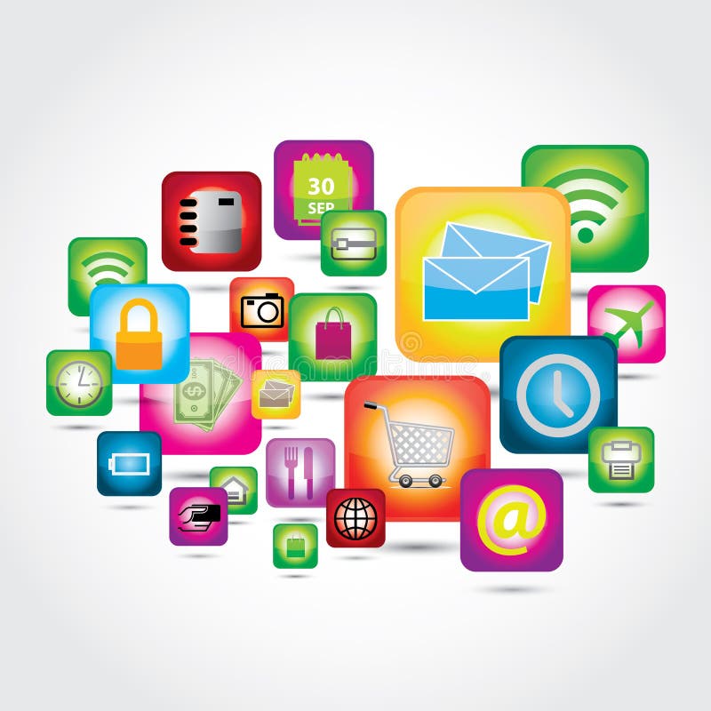 App icons 3d Globe stock vector. Illustration of application - 56363741