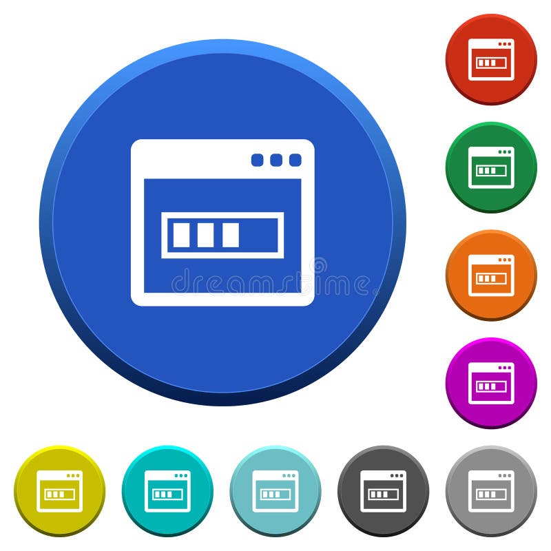 Application Installing Beveled Buttons Stock Vector - Illustration of ...