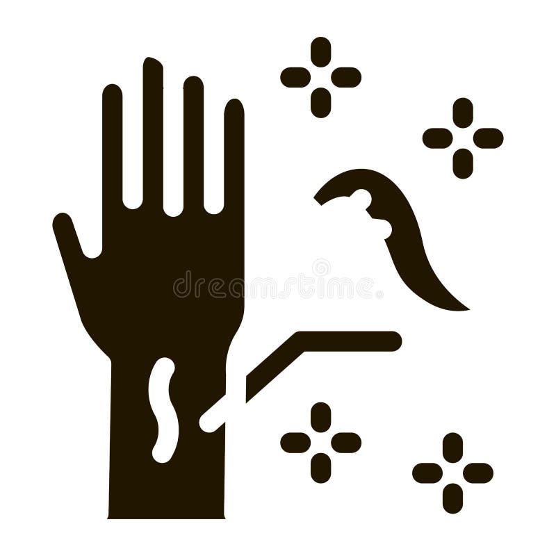 Application of Leeches on Arm Icon Vector Glyph Illustration Stock ...