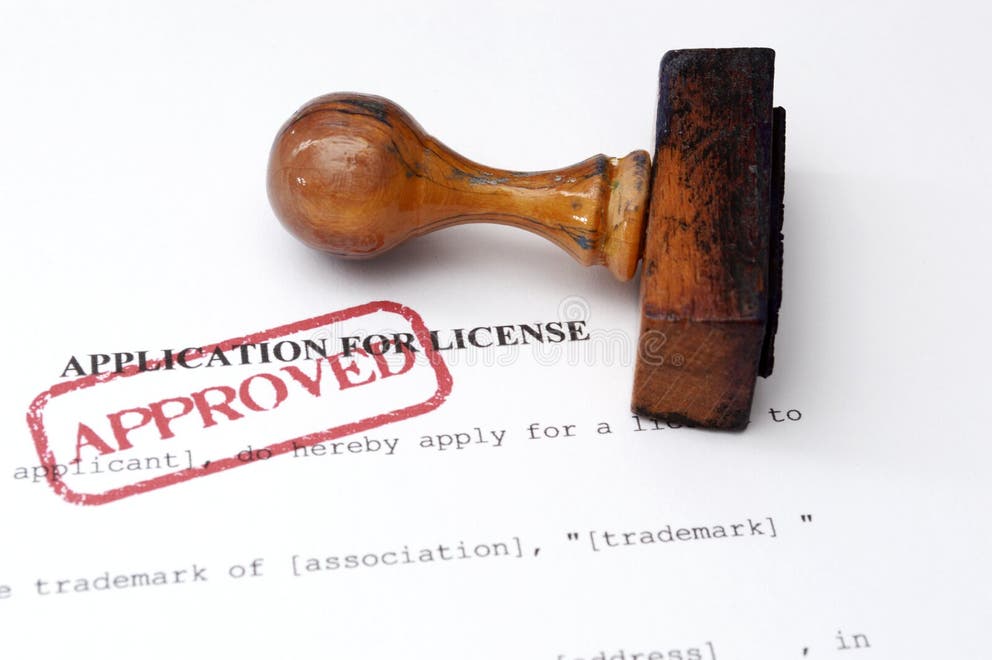 Application for license stock photo. Image of business - 177166108