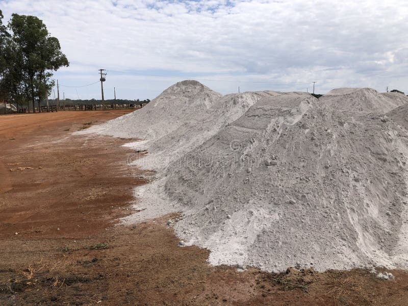 Application of Lime Surface on Grass Stock Photo - Image of calcium ...