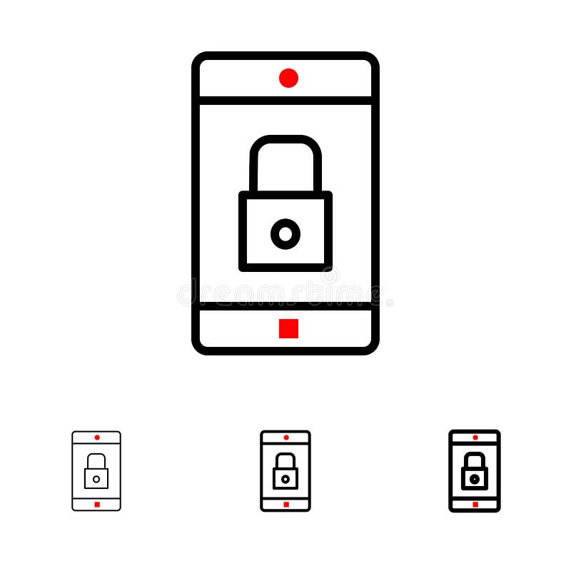 Application, Lock, Lock Application, Mobile, Mobile Application Bold ...