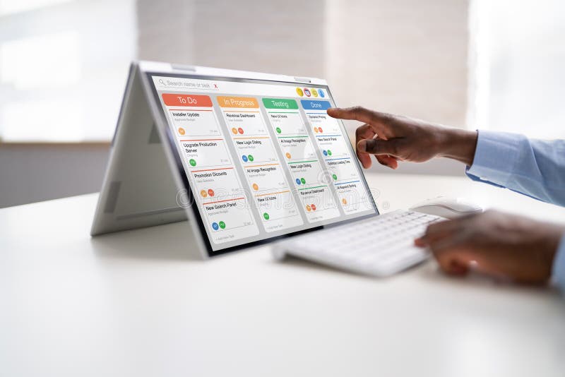 Application Logicielle De Gestion De Calendrier De Projet Kanban Image ...
