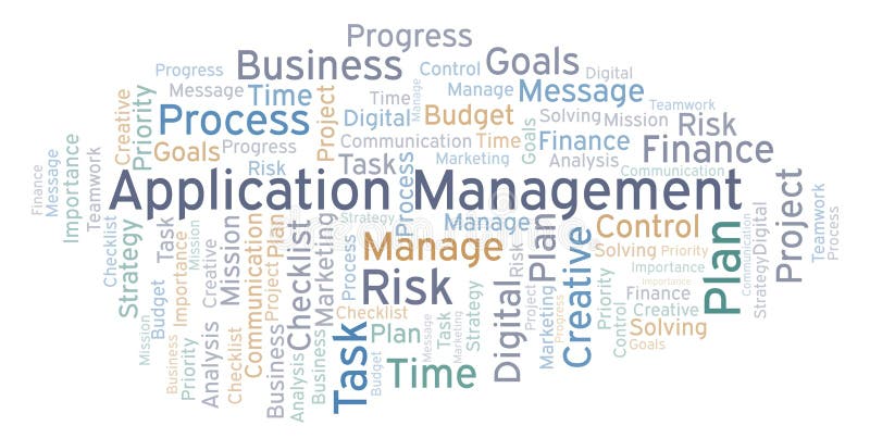 Application Management Word Cloud, Made with Text only. Stock ...