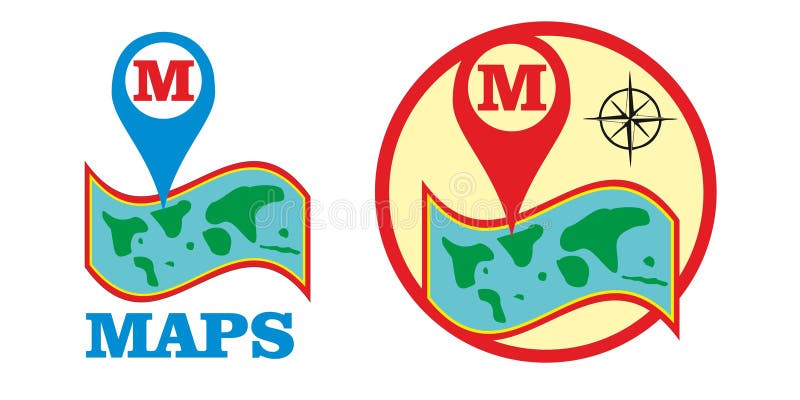 Application maps for logo stock illustration. Illustration of ...