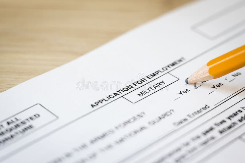 Application for the Military. Stock Photo - Image of military, print ...