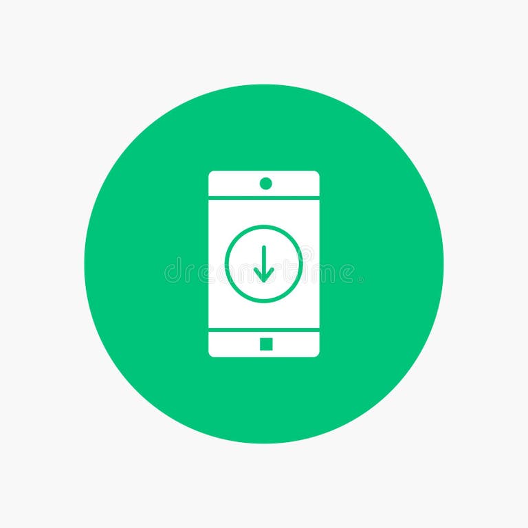 Application, Mobile, Mobile Application, Down, Arrow Stock Vector ...