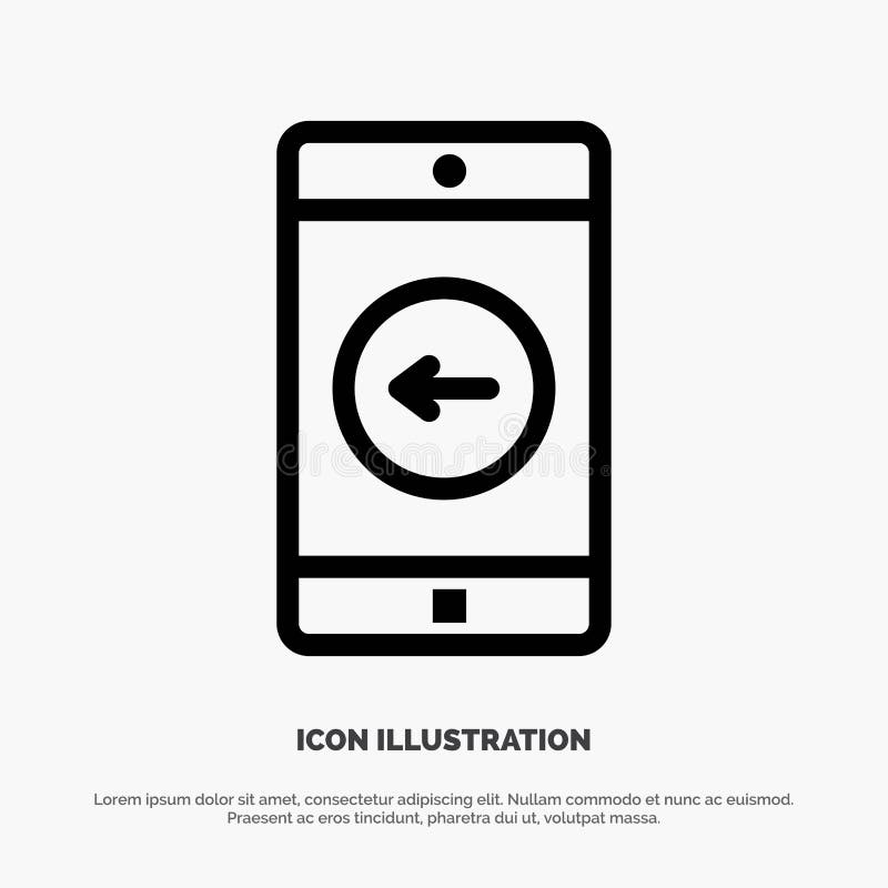 Application, Mobile, Mobile Application, Left Line Icon Vector Stock ...