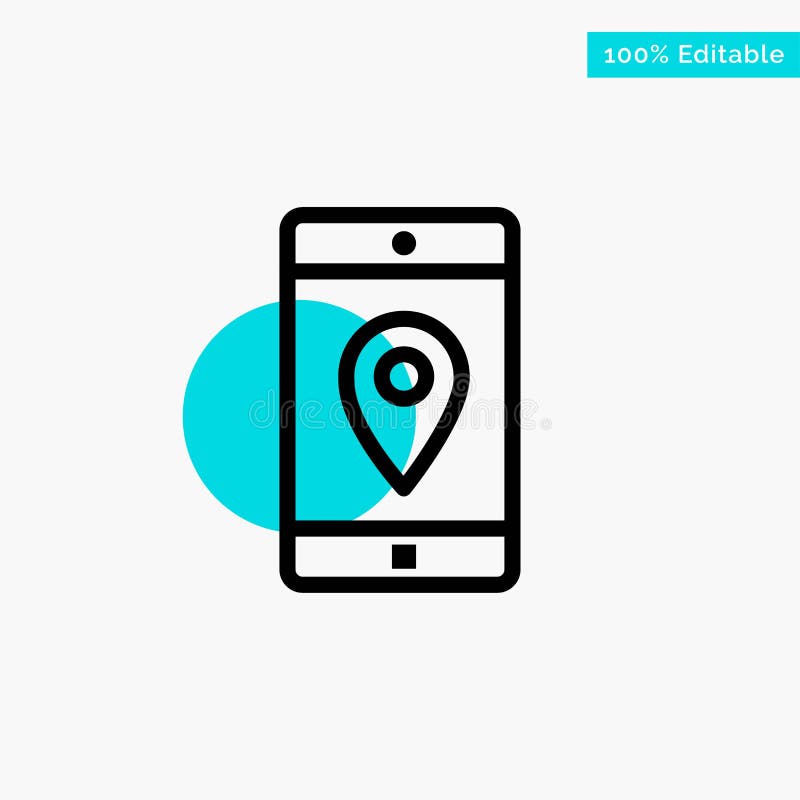 Application, Mobile, Mobile Application, Location, Map Turquoise ...