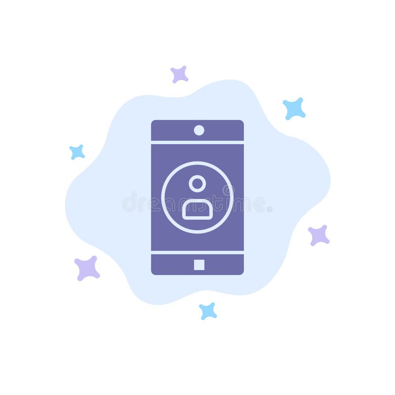 Application, Mobile, Mobile Application, Profile Blue Icon on Abstract ...