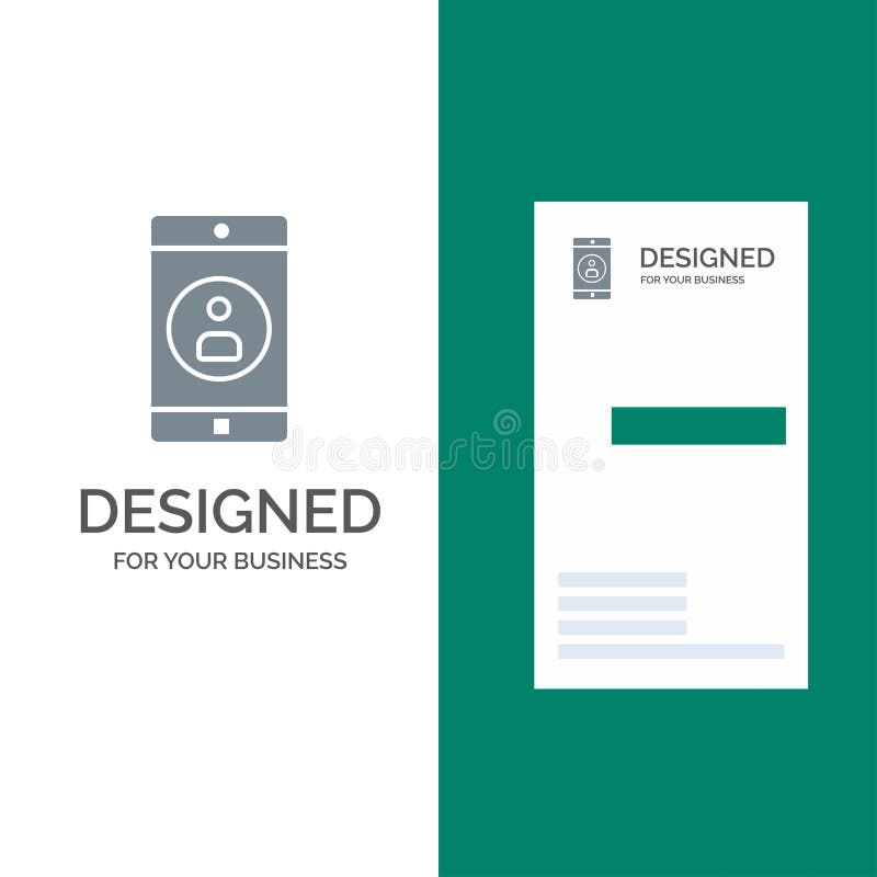 Application, Mobile, Mobile Application, Profile Grey Logo Design and ...