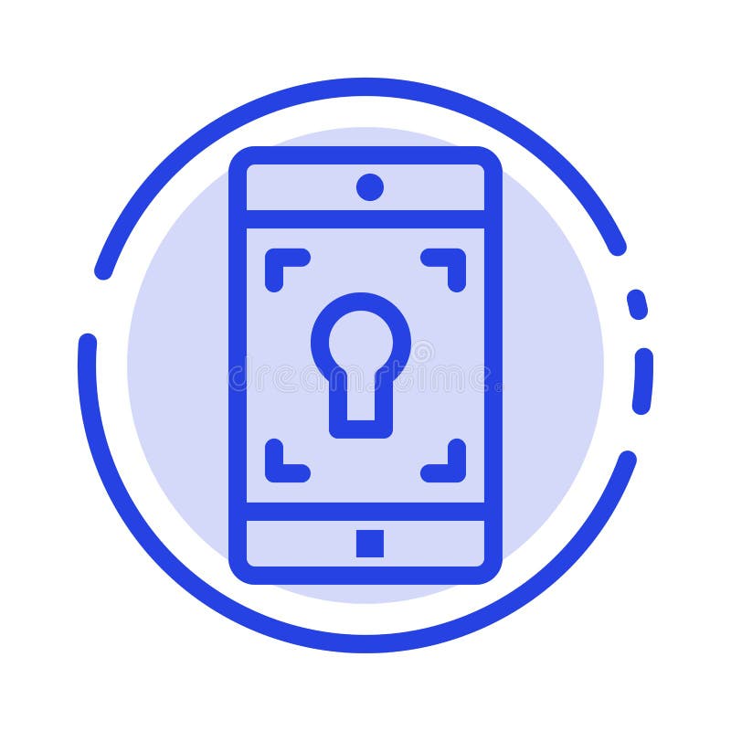 Application, Mobile, Mobile Application, Screen Blue Dotted Line Line ...