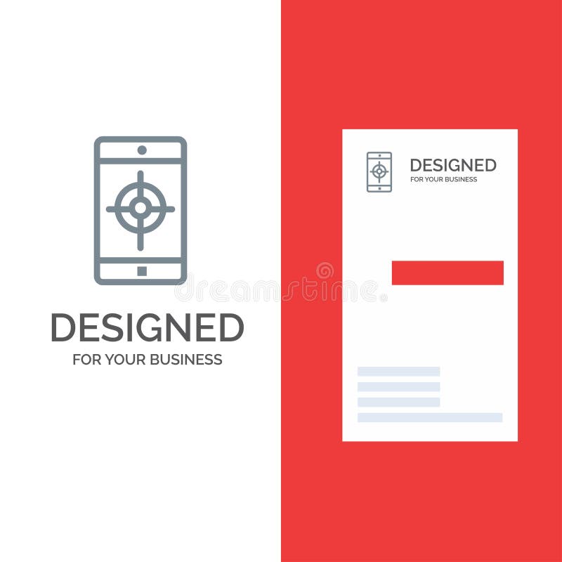 Application, Mobile, Mobile Application, Target Grey Logo Design and ...