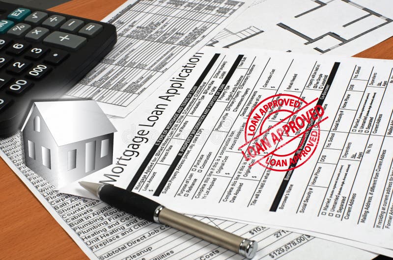 Application for a Mortgage Loan is on the Table Stock Image - Image of ...