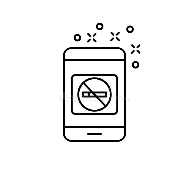 Application, No Smoking Icon. Element of Quit Smoking Icon Stock ...