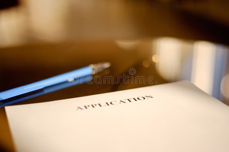 Application paper stock image. Image of record, form - 17413057