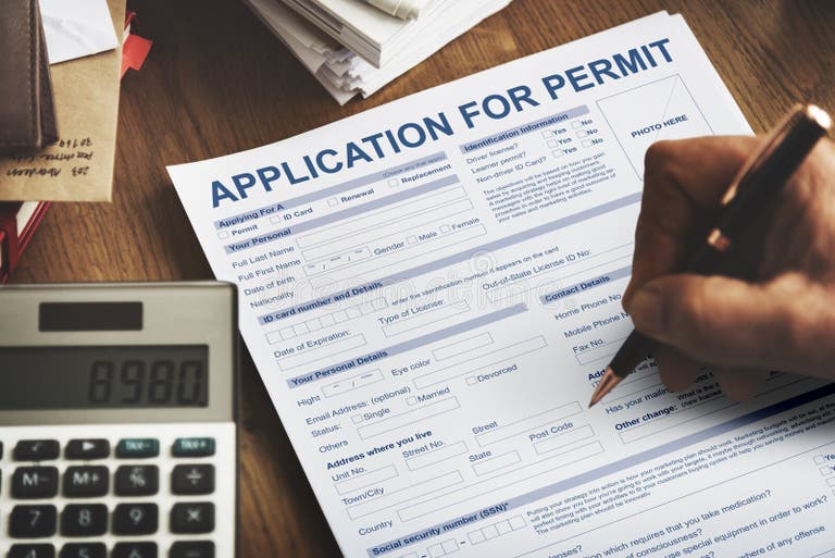 Application for Permit Form Authority Concept Stock Photo - Image of ...