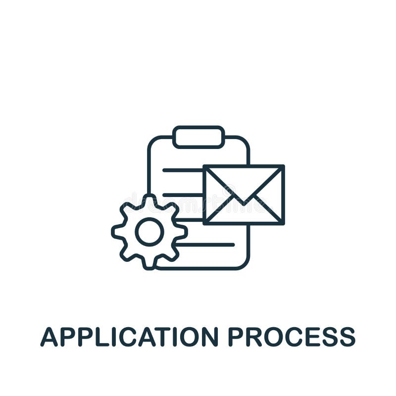 Application Process Icon. Monochrome Simple Talent Development Icon for ...