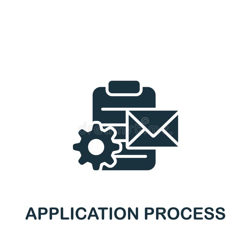 Application Process Icon. Monochrome Simple Talent Development Icon for ...