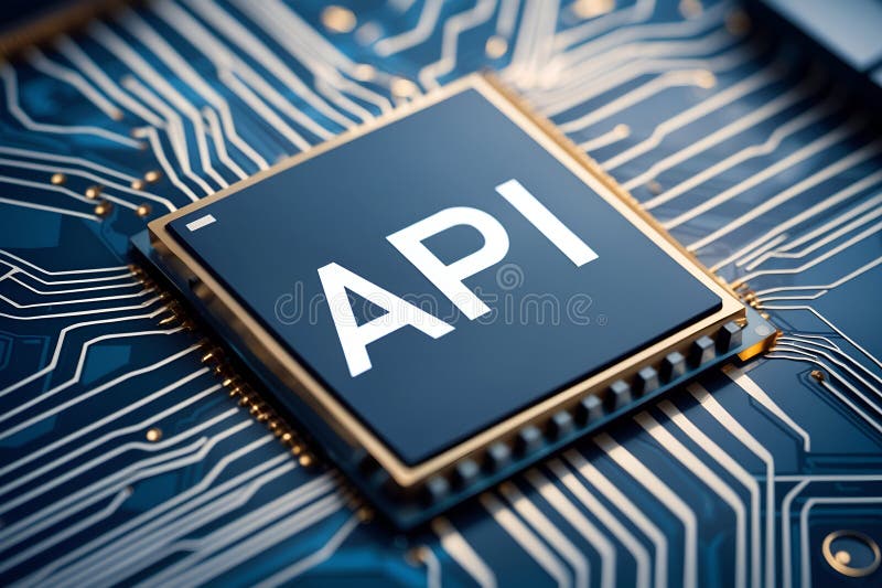 Application Programming Interface Api Microchip with Circuitry Showing ...