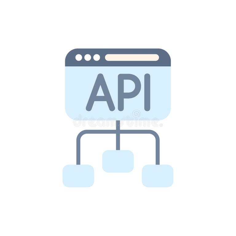 Application Programming Interface Connecting To Multiple Devices Stock Vector Illustration Of