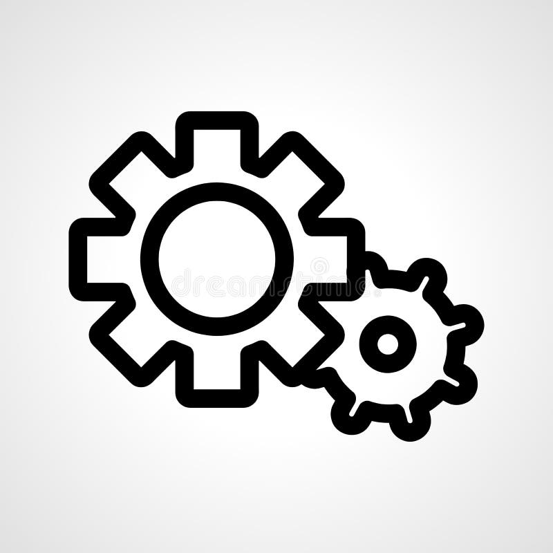 Application Programming Interface Line Icon. Gear Isolated Simple Icon ...
