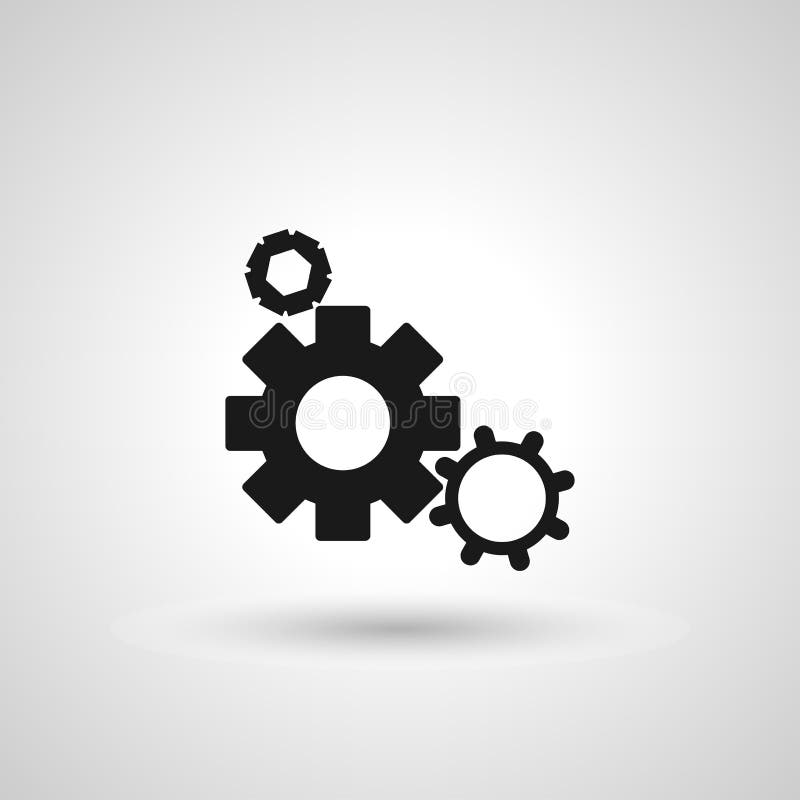 Application Programming Interface Sign. Gear Isolated Simple Icon Stock ...