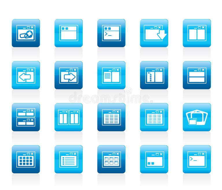 Application Programming Server And Computer Icons Stock Vector