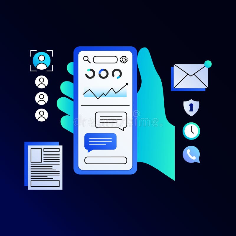 Application for a Recruiting Manager. Vector Illustration Stock Vector ...