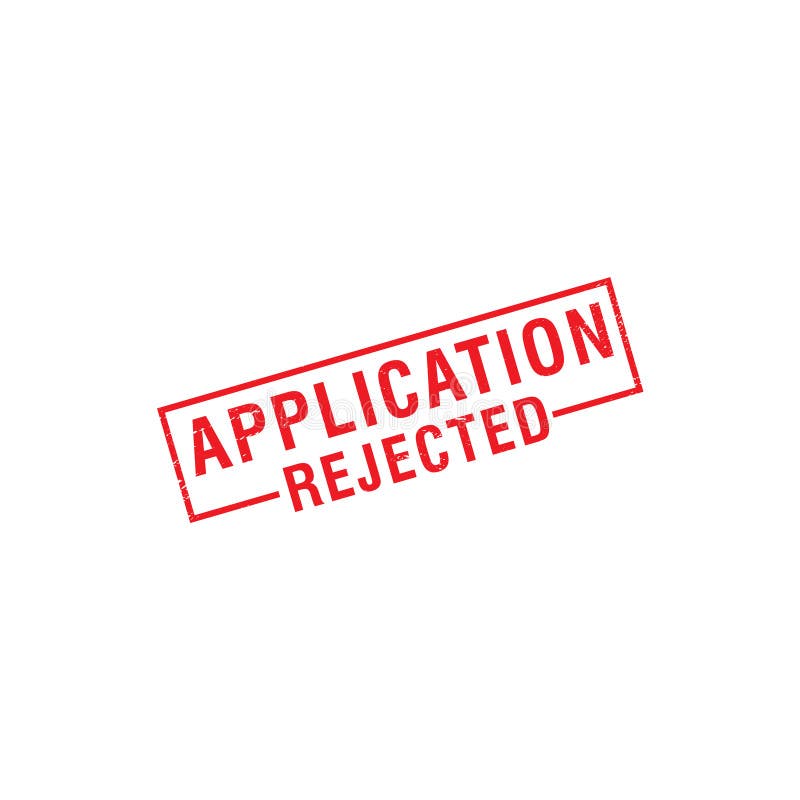 Application Rejected Blue Stamp Stock Illustration - Illustration of ...