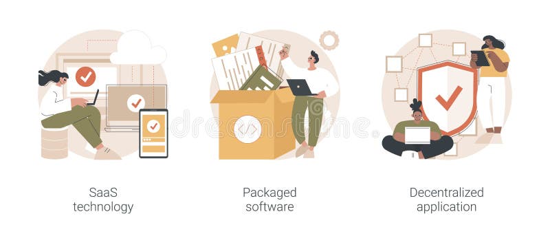 Application Service Abstract Concept Vector Illustrations. Stock Vector ...