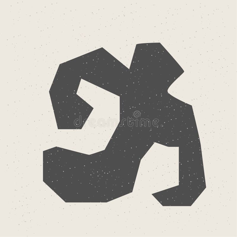 Abstract Application Shape Form Symbol Minimalist Poster Print Template ...