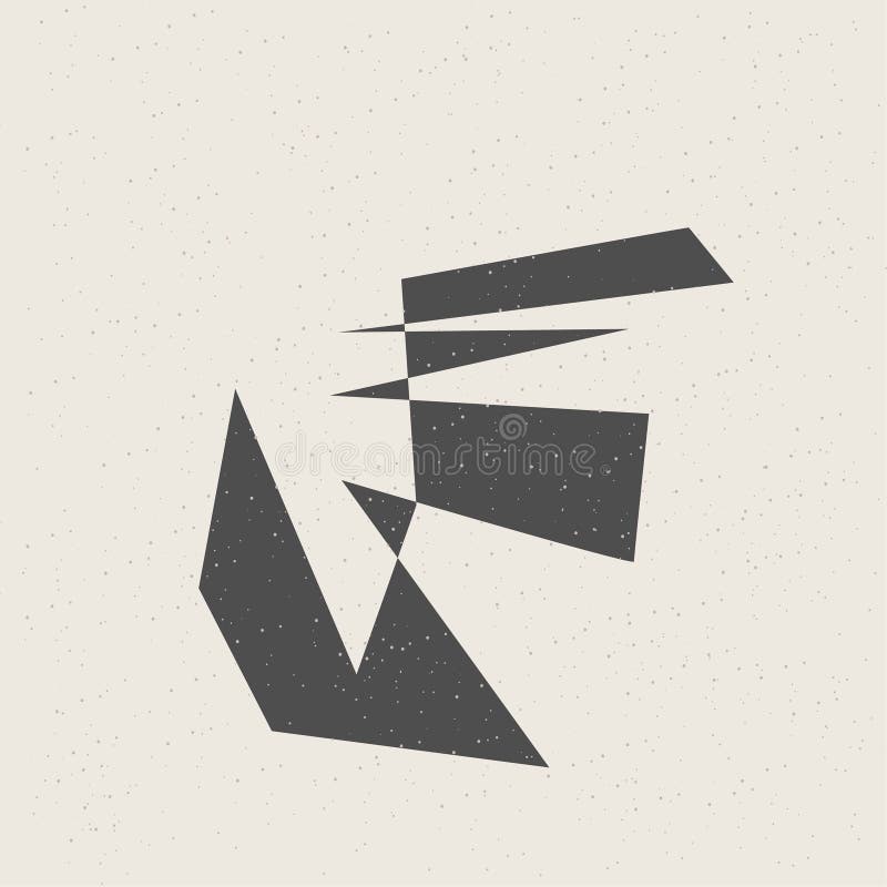 Abstract Application Shape Form Symbol Minimalist Poster Print Template ...