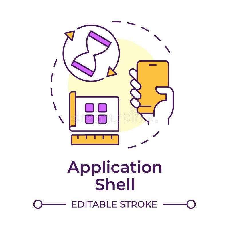 Application Shell Multi Color Concept Icon Stock Illustration ...