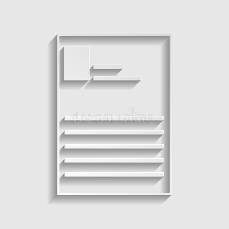 Application Sign. Paper Style Icon. Illustration Stock Illustration ...