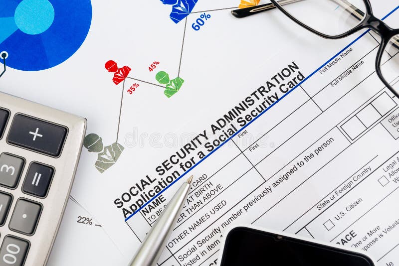 Application for Social Security Stock Photo - Image of empty, people ...