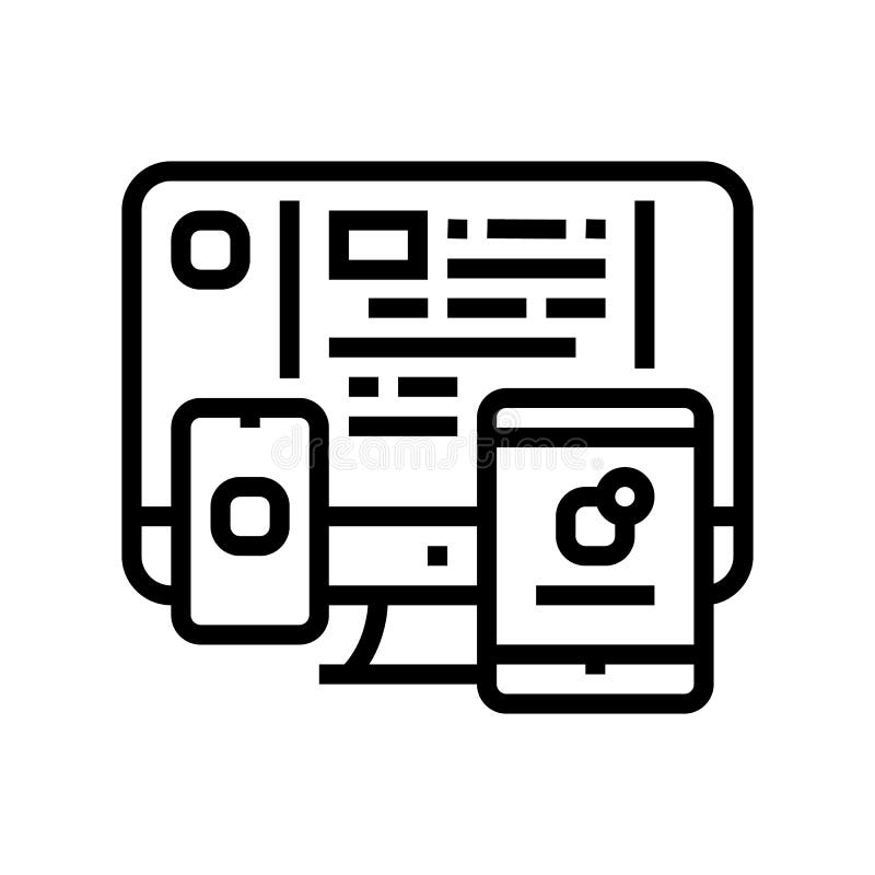 Application Software Line Icon Vector Illustration Stock Vector ...