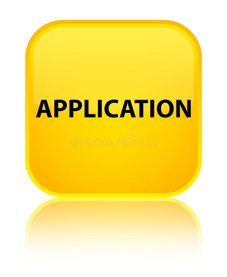 Application Special Yellow Square Button Stock Illustration ...