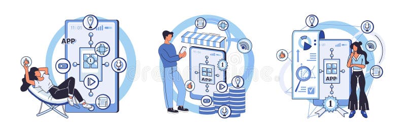 Application Testing Metaphor Vector App Test Endurance Test For Evaluating Apps Resilience 5549