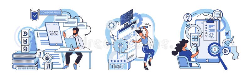 Application Testing Metaphor Vector App Test Obstacle Course Testing Agility Of App Software 0238