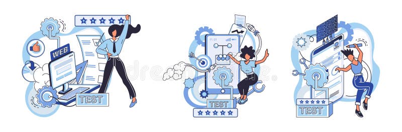 Application Testing Metaphor Vector App Test Sandbox For Validating