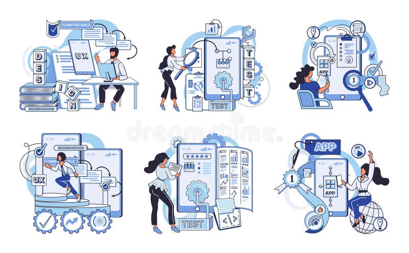 Application Testing Metaphor Vector App Test Stress Test For Gauging