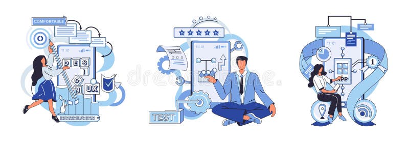 Application Testing Metaphor Vector Application Testing Diagnostic