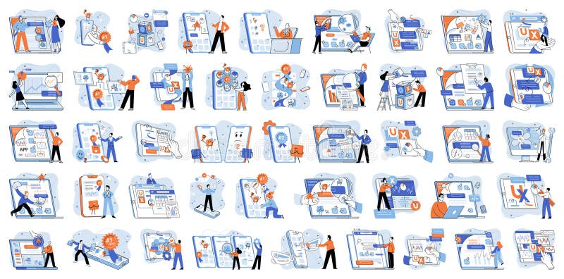 Application Testing Metaphor Vector Application Testing Safety Check Ensuring Glitch Free
