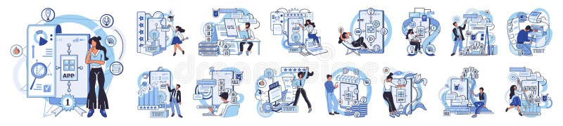 Application Testing Metaphor Vector Application Testing Safety Measure Ensuring Softwares