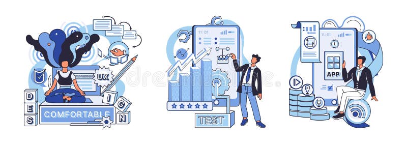 Application Testing Metaphor Vector Software Testing Broom That Sweeps Away Coding Errors