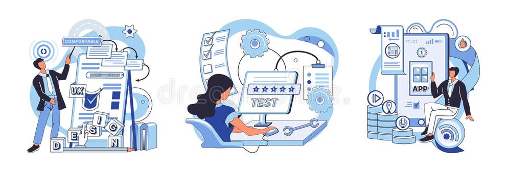 Application Testing Metaphor Vector Software Testing Defensive Line